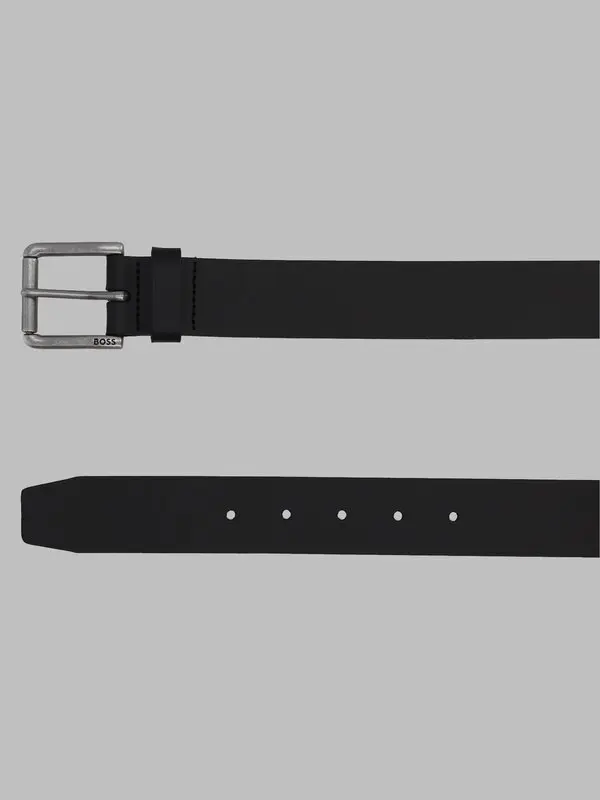 BOSS Joris" Belt With Silver Tone Buckle