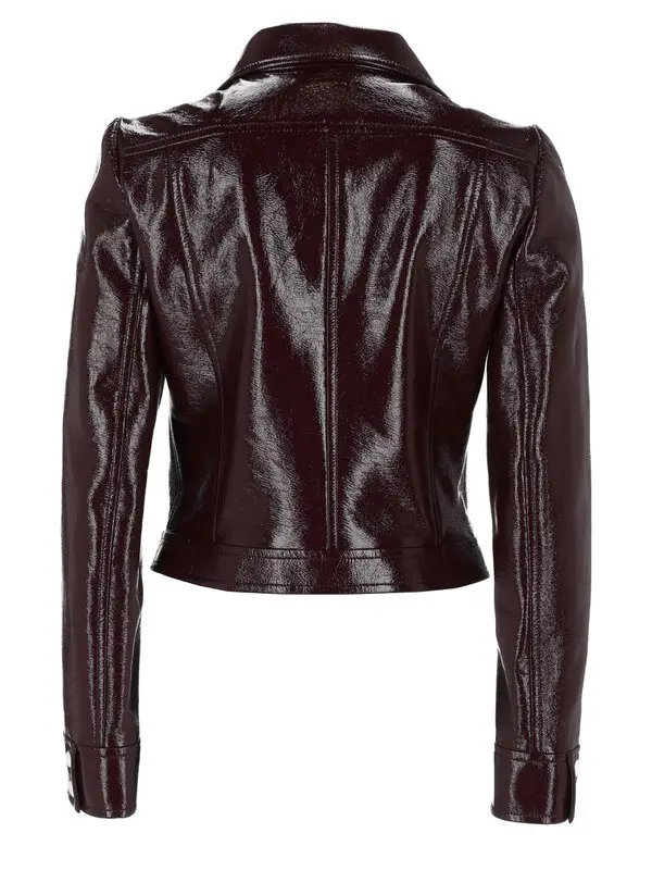 COURREGES Courrèges Cropped Logo Jacket - Bordeaux