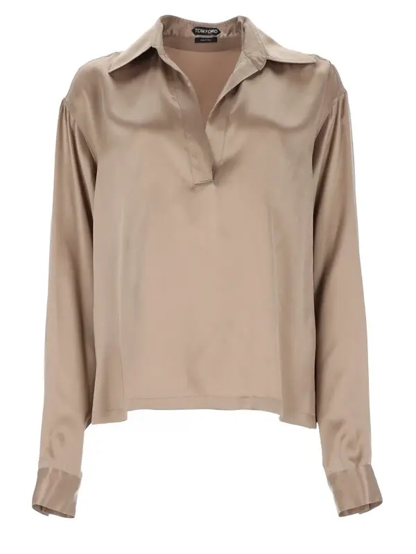 TOM FORD Silk Satin Polo