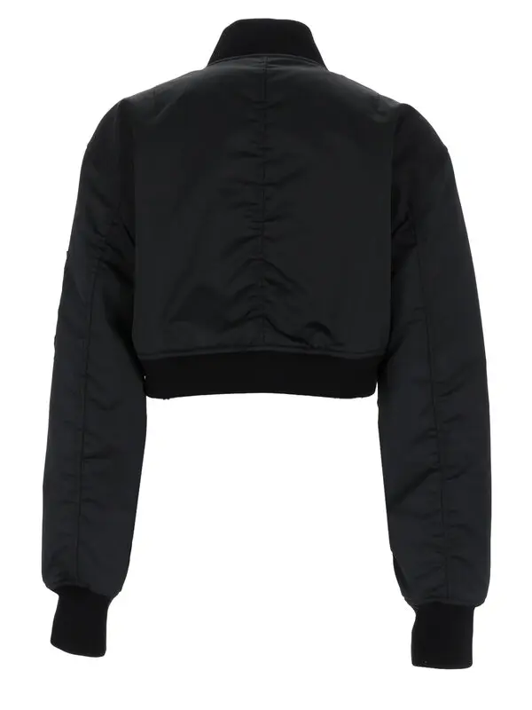 Balenciaga Cropped Zip-up Bomber Jacket