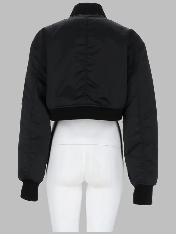 Balenciaga Cropped Zip-up Bomber Jacket