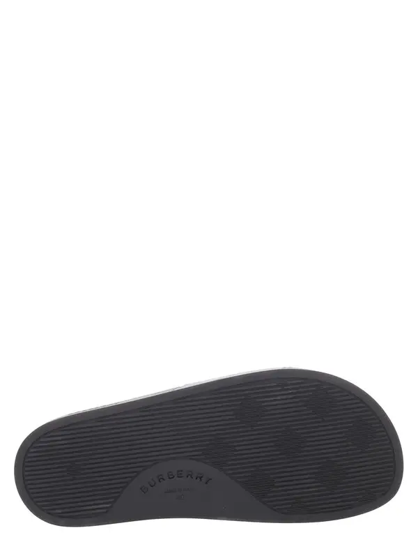 Burberry Checked Slides - Multicolour