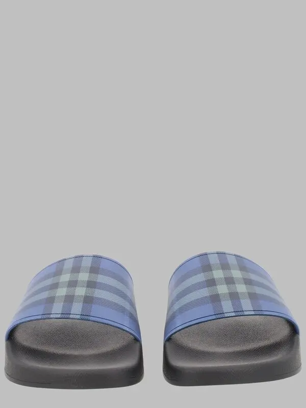Burberry Checked Slides - Multicolour