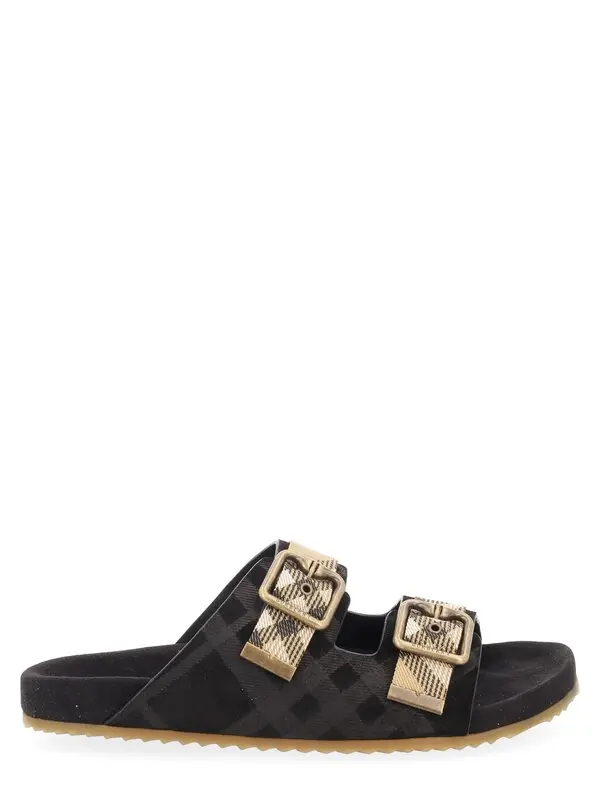 Burberry Buckled Checked Sandals
