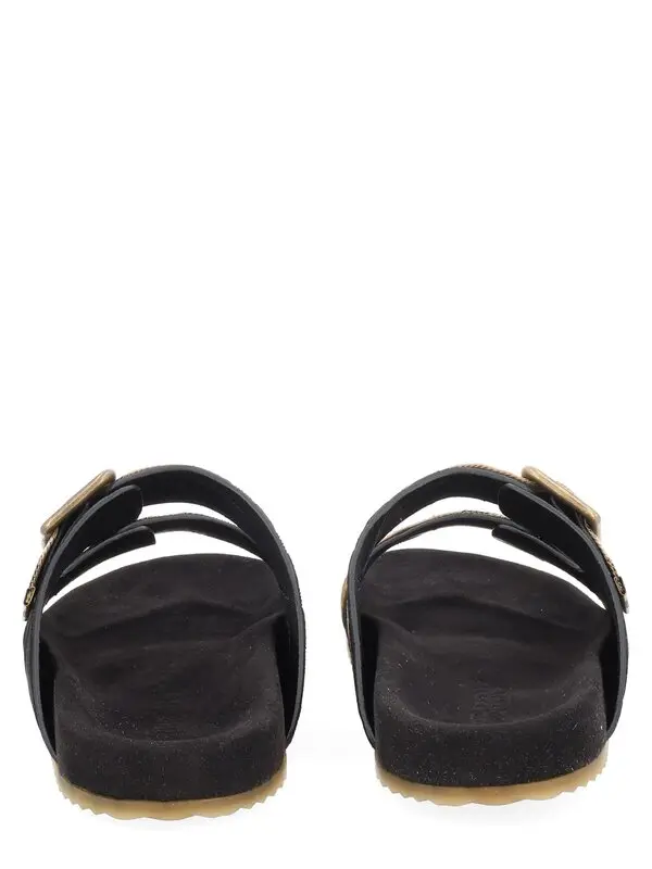 Burberry Buckled Checked Sandals