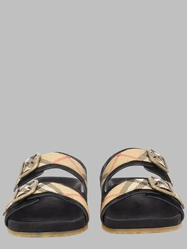 Burberry Buckled Checked Sandals