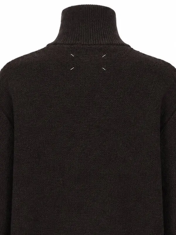 MAISON MARGIELA Maglia In Lana Con Zip A Un Quarto