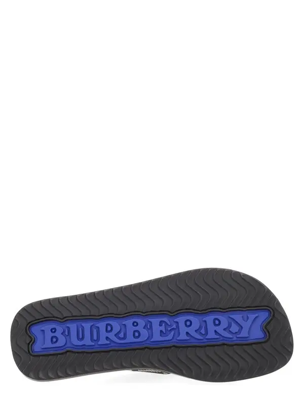 Burberry Checked Strap Thong Sandals - Multicolour