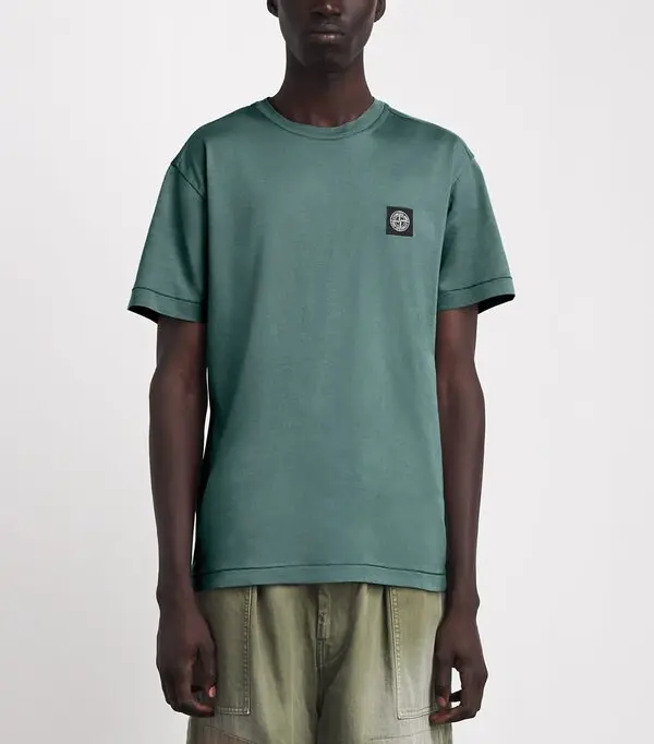 Stone Island Cotton Compass Logo T-shirt