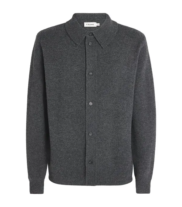 FRAME Boiled Wool Collared Cardigan