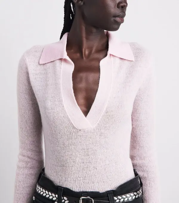 Citizens Of Humanity Wool-cashmere Simone Polo Sweater - Pink