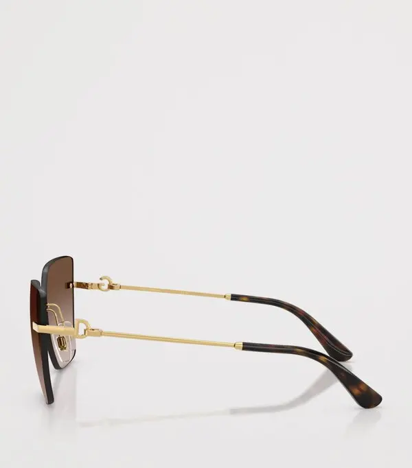 Dolce & Gabbana Metal Cat Eye Sunglasses