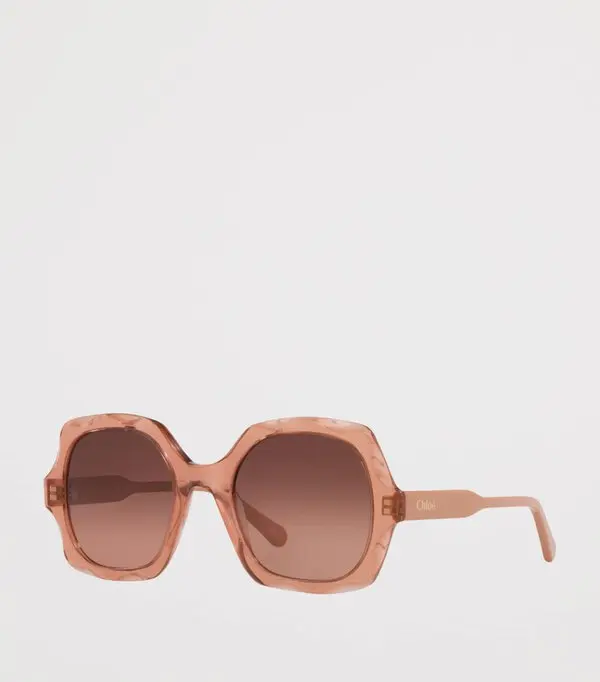 Chloé Acetate Olivia Rectangle Sunglasses