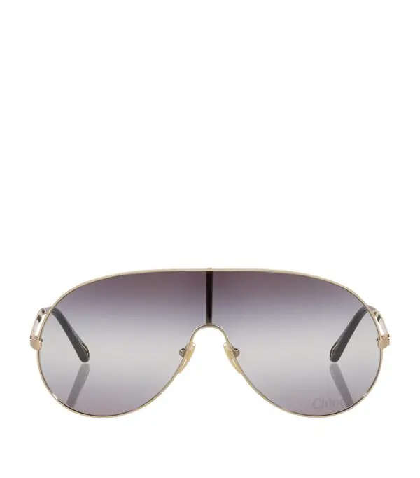 Chloé Aly Metal Aviator Sunglasses