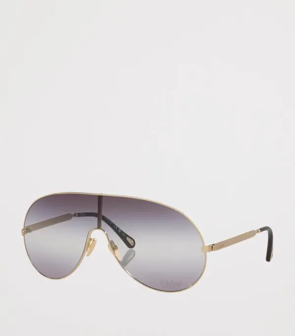 Chloé Aly Metal Aviator Sunglasses