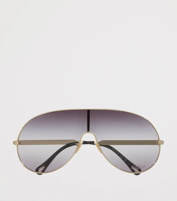 Chloé Aly Metal Aviator Sunglasses