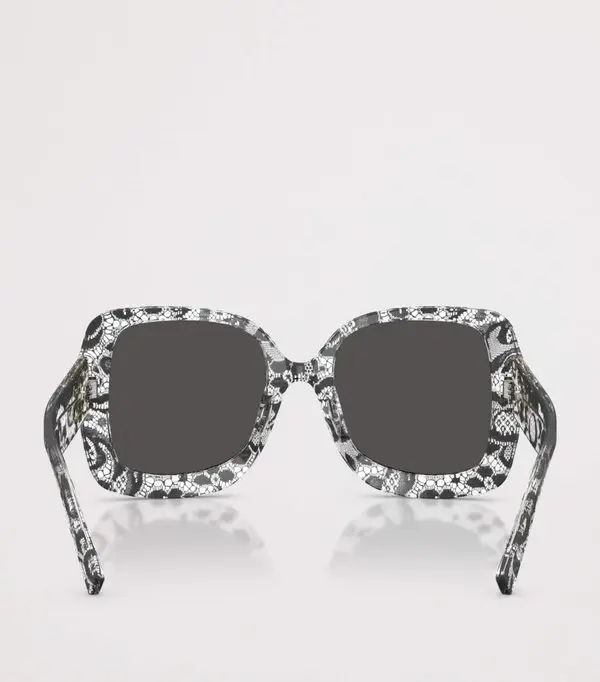 Dolce & Gabbana Lace Print Square Sunglasses