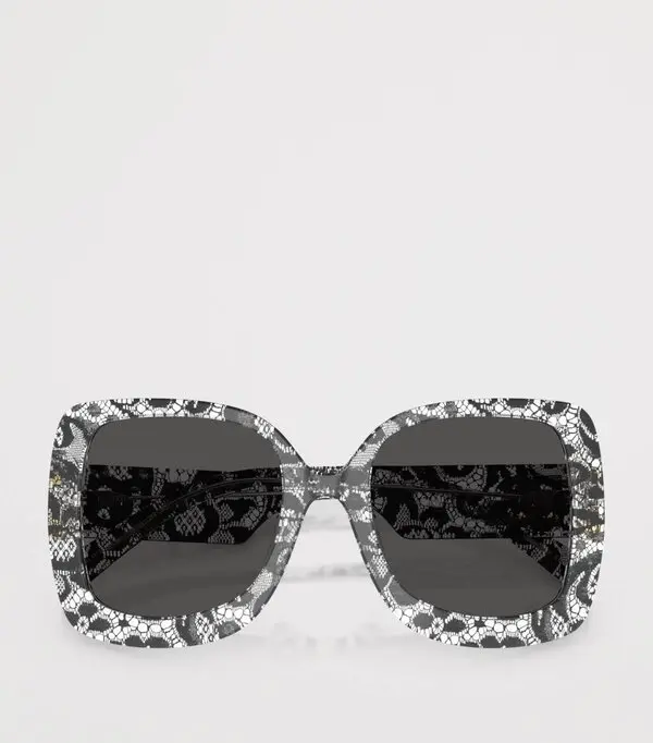 Dolce & Gabbana Lace Print Square Sunglasses