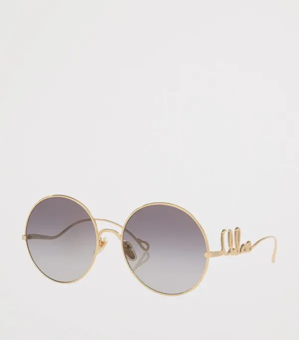 Chloé Metal Iconic Round Sunglasses