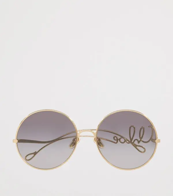 Chloé Metal Iconic Round Sunglasses