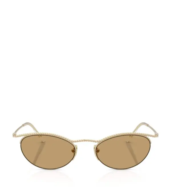 Giorgio Armani Metal Butterfly Sunglasses - Gold