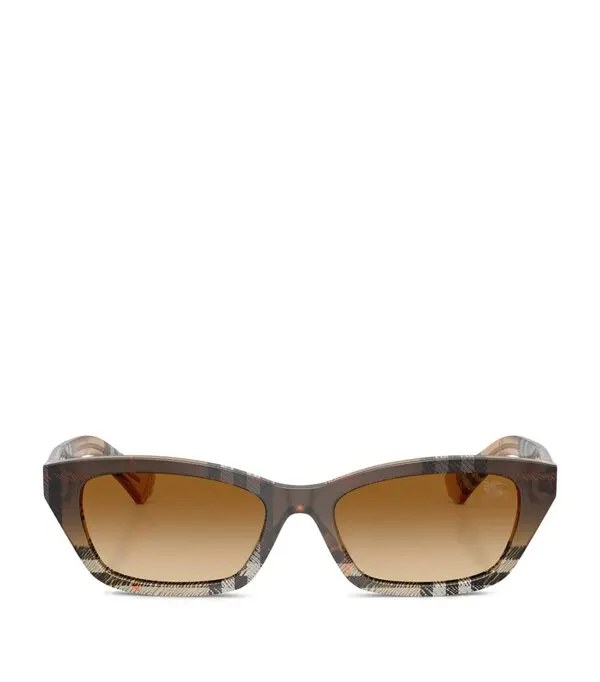 Burberry Acetate Rectangle Sunglasses - Brown