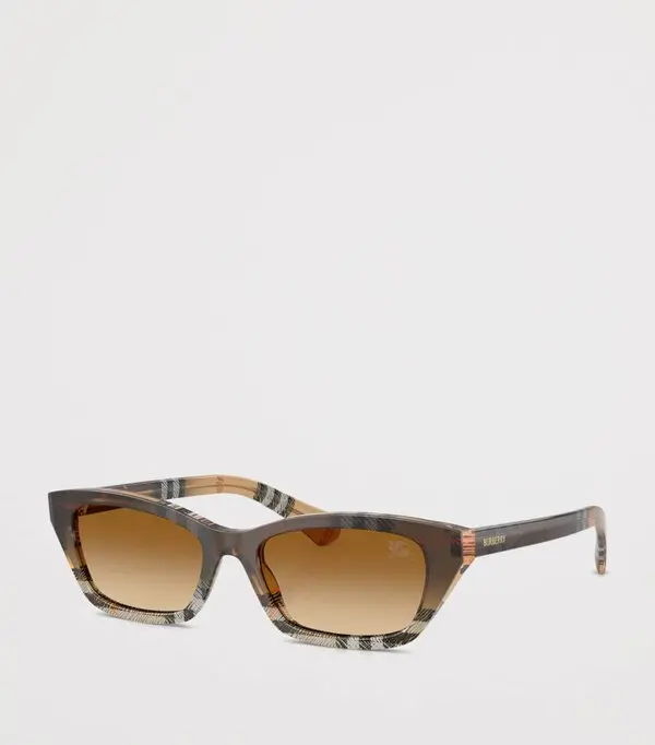 Burberry Acetate Rectangle Sunglasses - Brown
