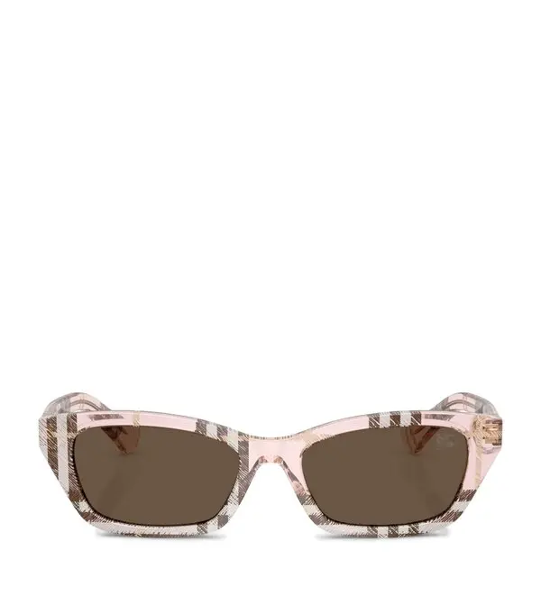 Burberry Acetate Rectangle Sunglasses - Pink