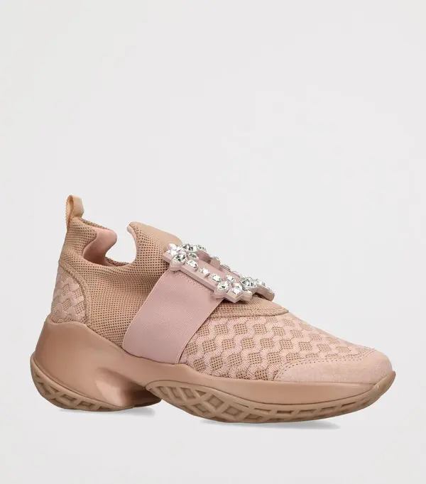 ROGER VIVIER Viv' Run Strass Buckle Sneakers