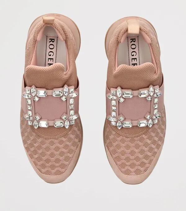 ROGER VIVIER Viv' Run Strass Buckle Sneakers