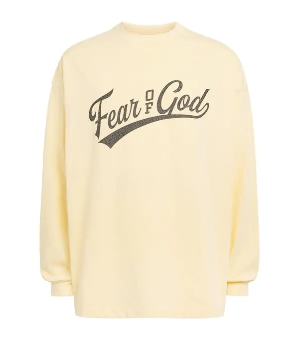 Fear Of God Cotton Merch Long-sleeve T-shirt - Beige