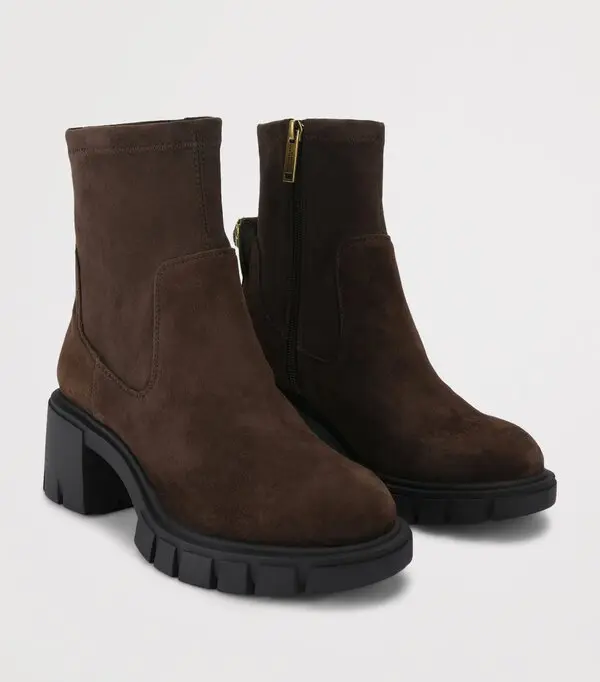 Kurt Geiger Suede Clarence Ankle Boots With Eagle Embellishment