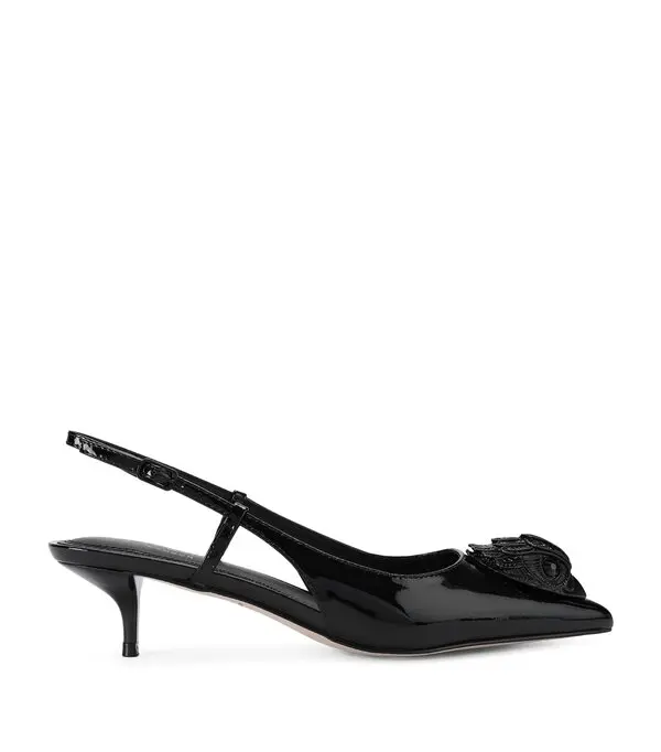 Kurt Geiger Patent Embellished Belsize Slingback Heels