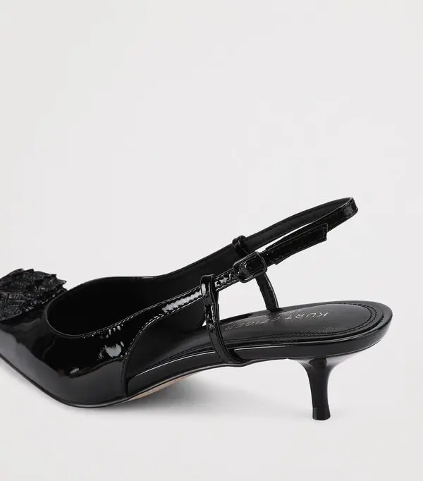 Kurt Geiger Patent Embellished Belsize Slingback Heels