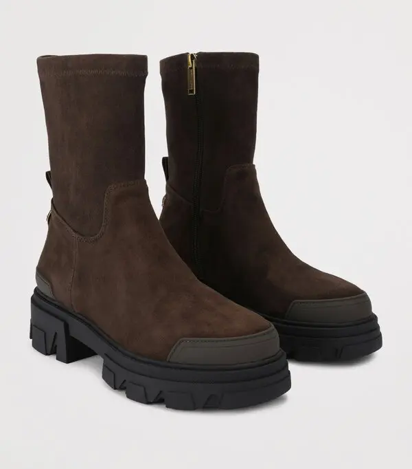 Kurt Geiger Suede Stomp Sock Ankle Boots