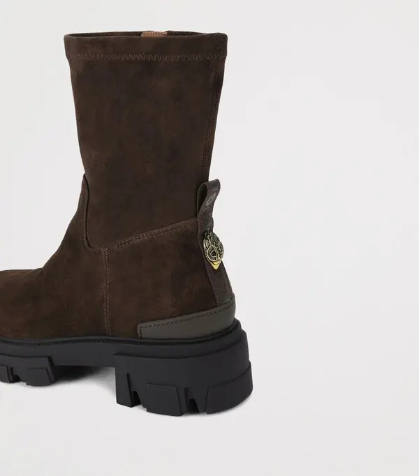 Kurt Geiger Suede Stomp Sock Ankle Boots
