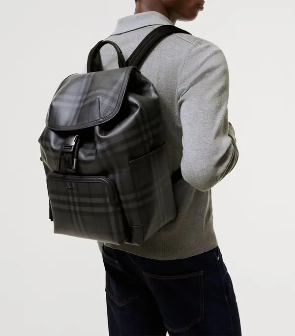 Burberry City Check Clip Backpack