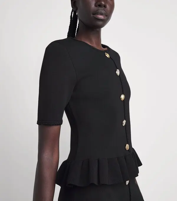 Claudie Pierlot Braid-detail Knitted Top