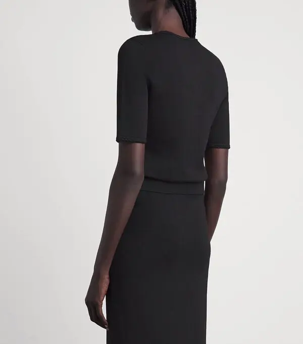 Claudie Pierlot Braid-detail Knitted Top
