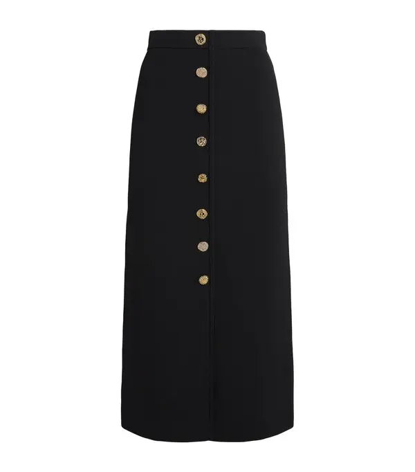 Claudie Pierlot Braid-detail Midi Skirt - Black