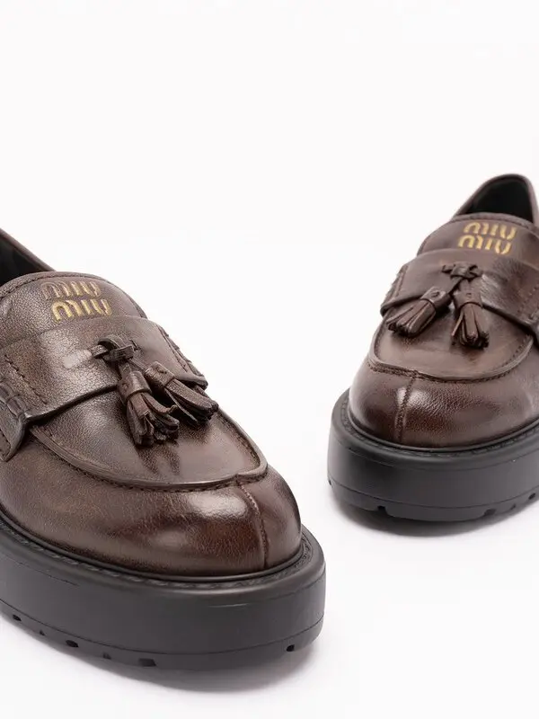 Miu Miu Leather Loafers
