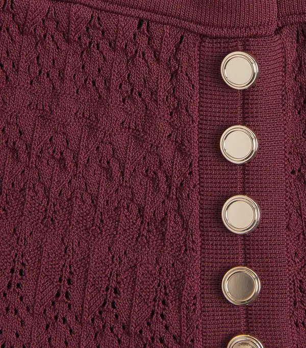 Sandro Pointelle Knit Maxi Dress
