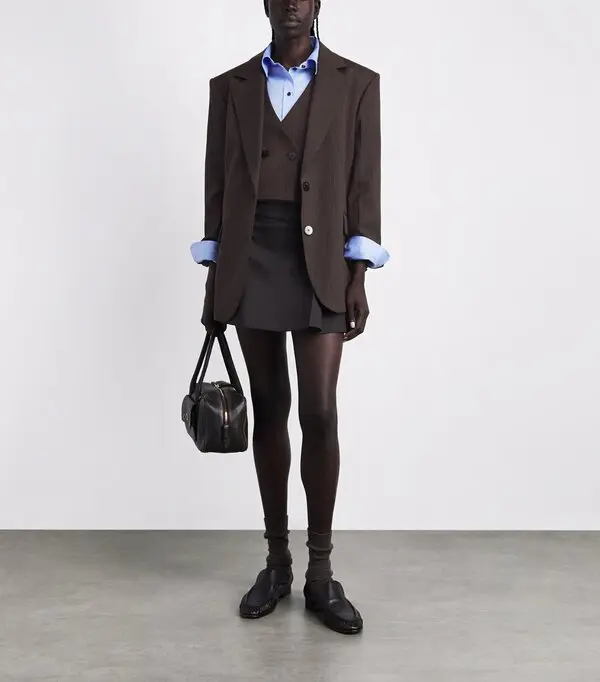 Sandro Striped Cropped Waistcoat