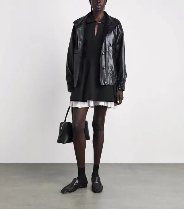 Sandro Layered Crepe Mini Dress
