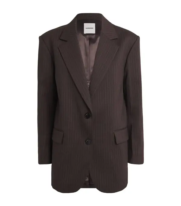 Sandro Striped Single-breasted Blazer