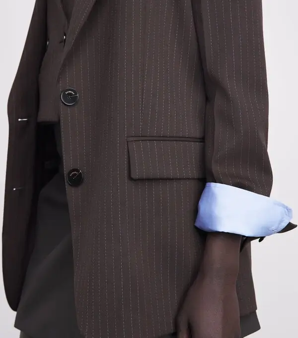 Sandro Striped Single-breasted Blazer
