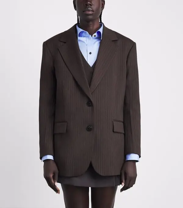 Sandro Striped Single-breasted Blazer