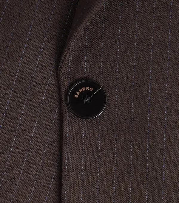 Sandro Striped Single-breasted Blazer
