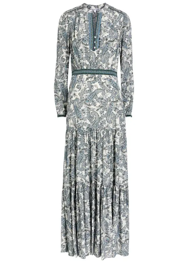 Veronica Beard Sama Paisley-print Silk-blend Maxi Dress