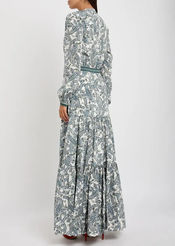 Veronica Beard Sama Paisley-print Silk-blend Maxi Dress